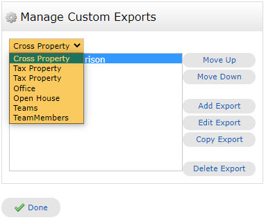Agent Export (Custom Exports) – Matrix
