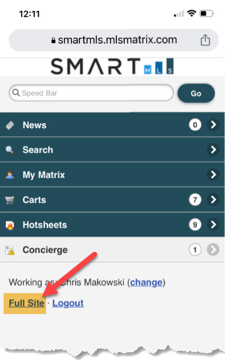 Access Matrix on a smartphone – Matrix