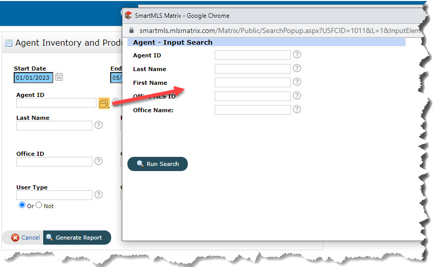 View an agent's sales production – Matrix